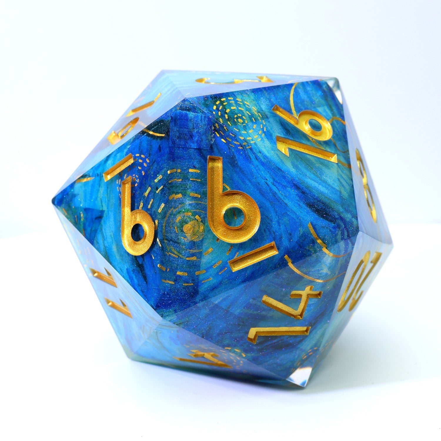 Astral Tide | 50mm D20 | Oversized Art Core Dice – Tabletop Dominion ...