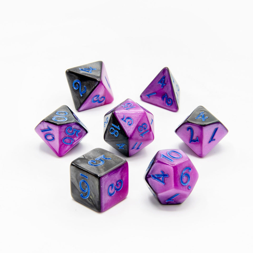 Midnight Amethyst | Acrylic Dice | 7 Piece Set – Tabletop Dominion ...