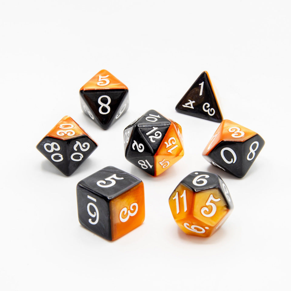 Shadowflare | Acrylic Dice | 7 Piece Set – Tabletop Dominion Wholesale